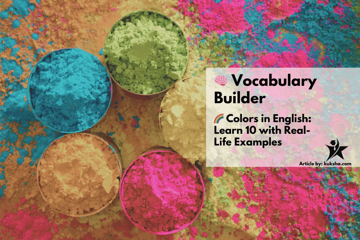 🧠 Vocabulary Builder 🌈 Colors in English: Learn 10 with Real-Life ...